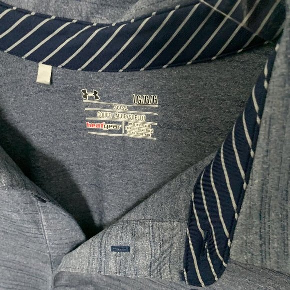 Under Armour | Shirts | Under Armour Mens L Grayblue Golf Polo Shirt ...